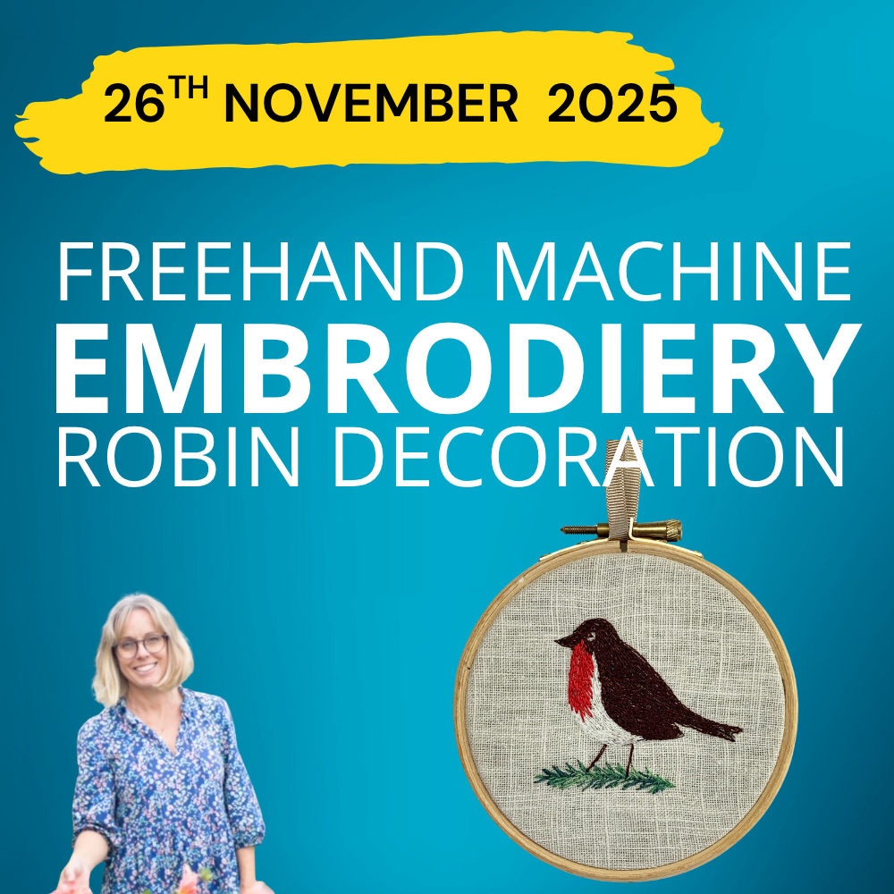 Freehand Machine Embroidery Robin Decoration with Sarah